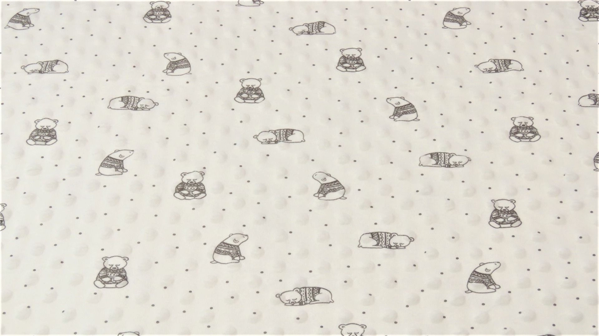 Luxury DIMPLE BABY Cuddle Soft Fabric Material - IVORY BEAR - CRS Fur ...