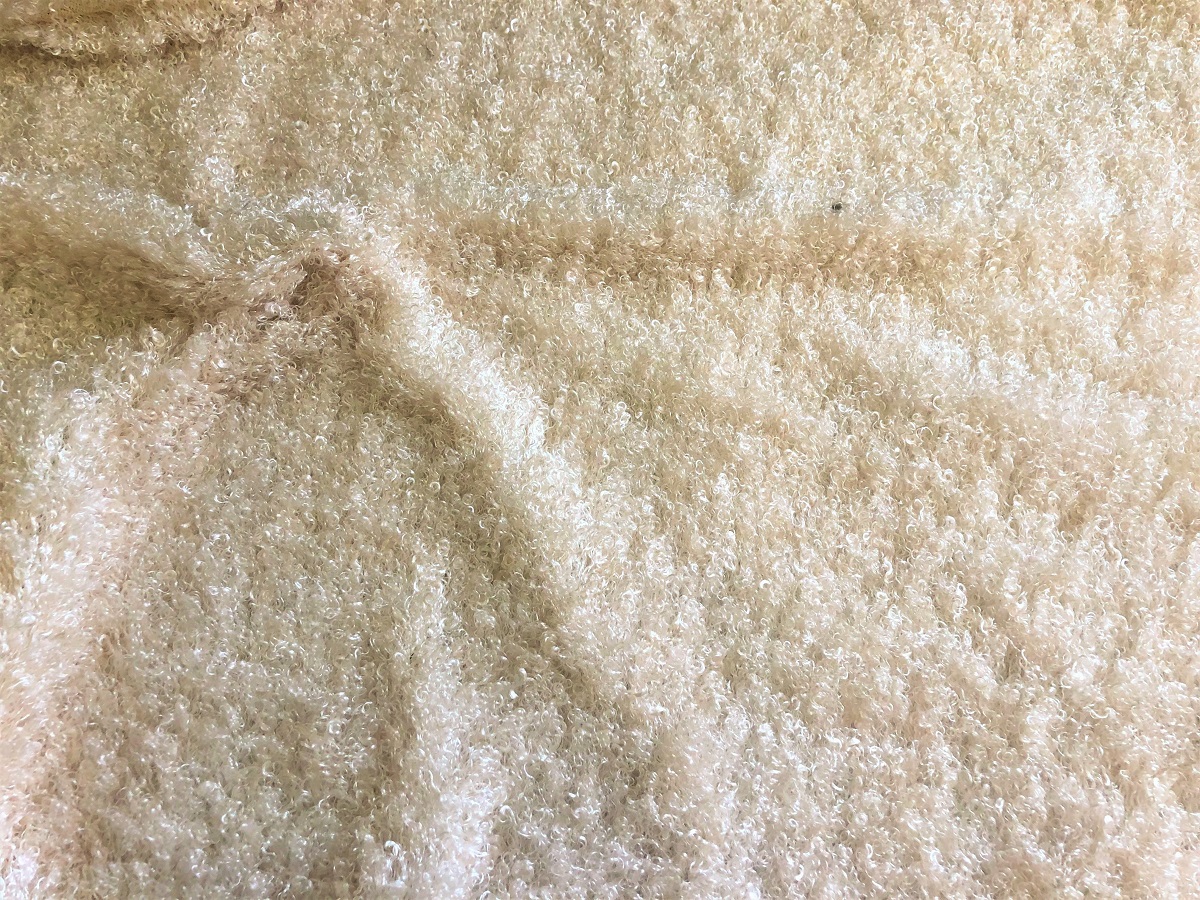 Super Luxury MONGOLIAN Faux Fur Fabric Material - CREAM - CRS Fur Fabrics