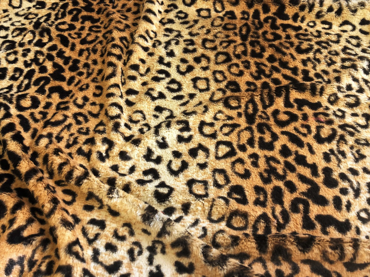 Super Luxury MICRO Faux Fur Fabric Material - LEOPARD BEIGE - CRS Fur ...