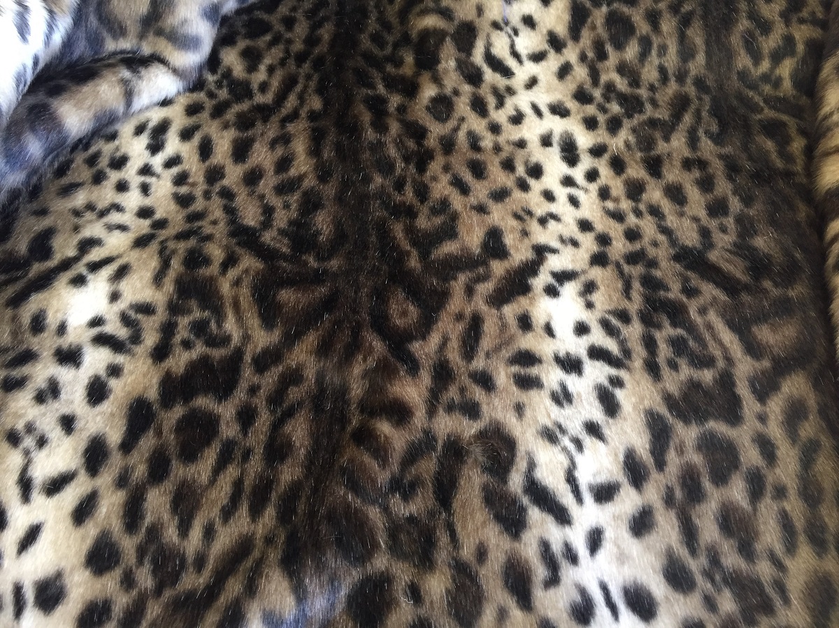 Super Luxury Faux Fur Fabric Material - BROWN JAGUAR - CRS Fur Fabrics
