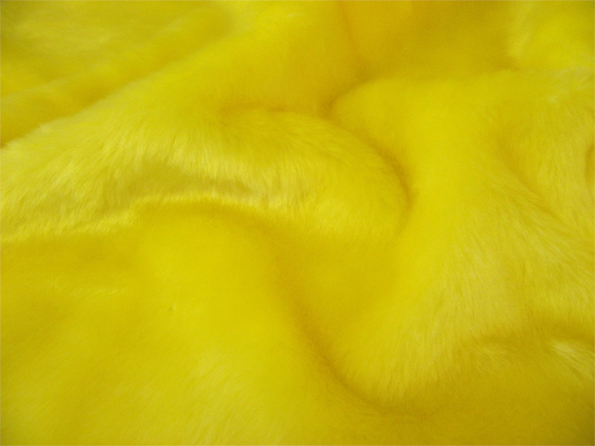 SHORT PLUSH Care Bear Faux Fur Fabric - YELLOW - CRS Fur Fabrics