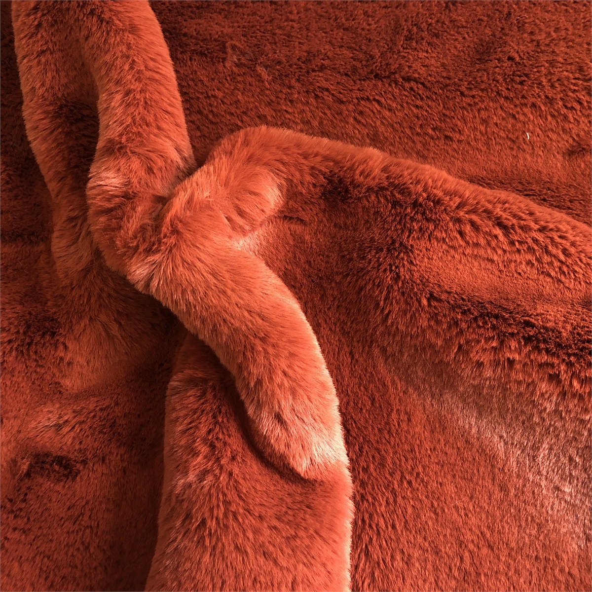 Super Luxury Faux Fur Fabric Material - PLUSH SUPER SOFT TERRACOTTA ...