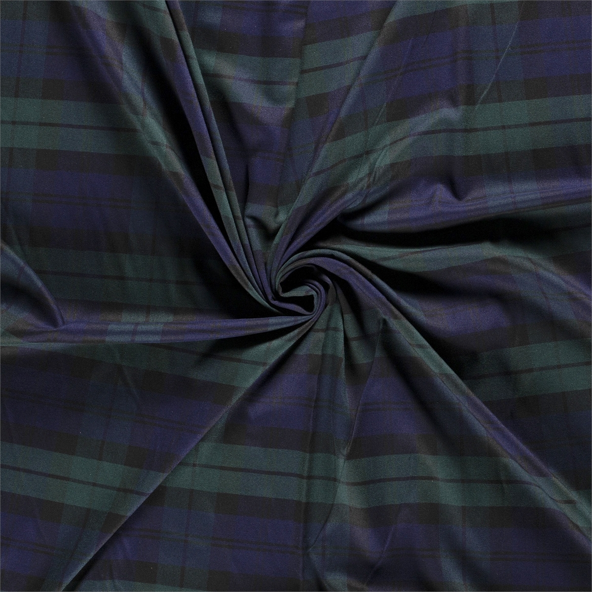 Scottish Tartan Check Fabric Material - AQUA - CRS Fur Fabrics