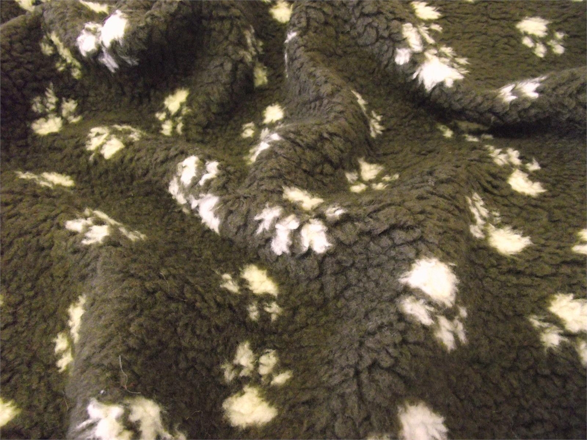 Faux Fur SHERPA FLEECE Sheepskin Fabric Material - CHOCOLATE PAWS - CRS ...