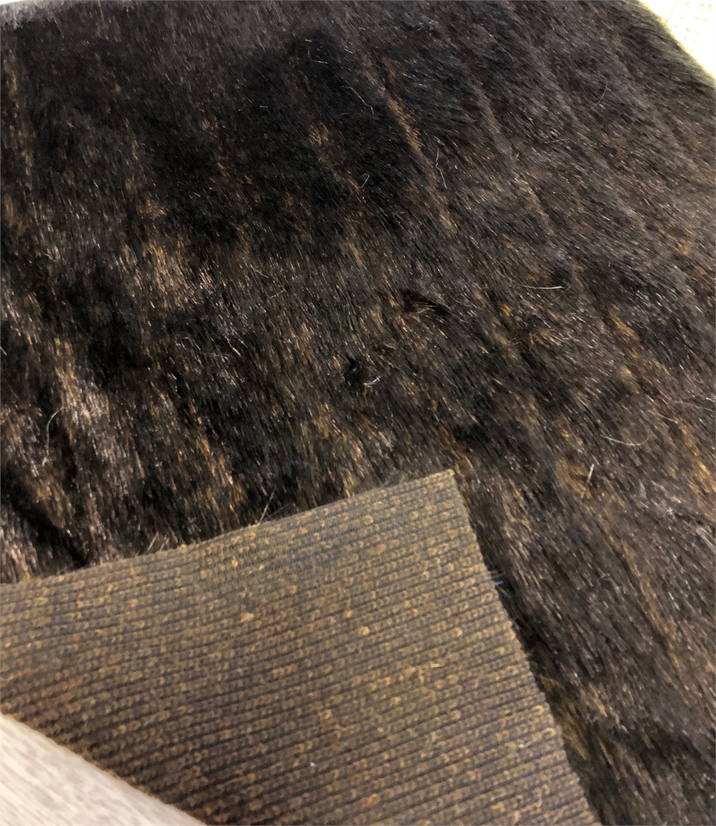 Super Luxury Faux Fur Fabric Material - DK BROWN PELT 589 - CRS Fur Fabrics