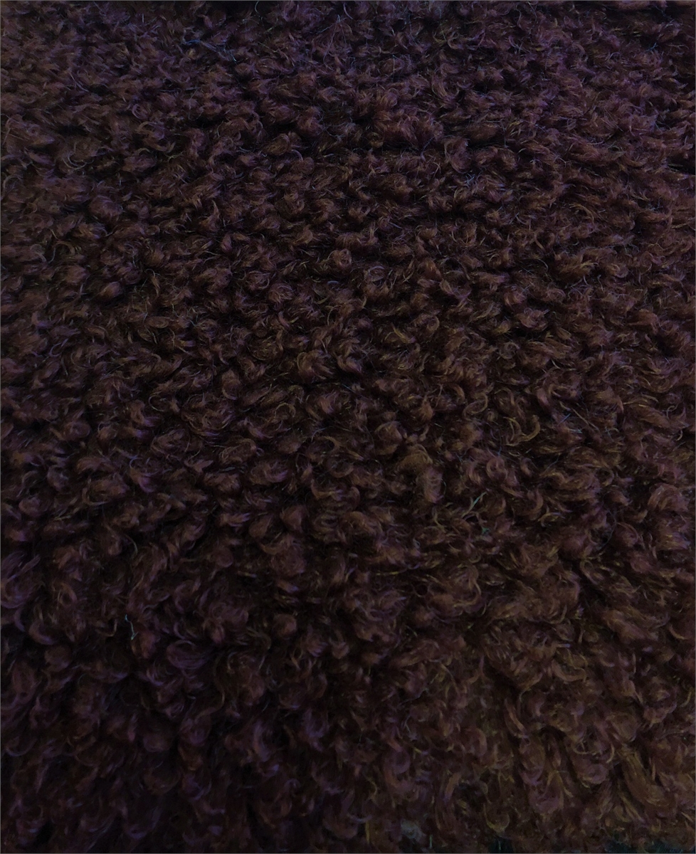 Super Luxury Faux Fur Fabric Material - CURLY WINE - CRS Fur Fabrics