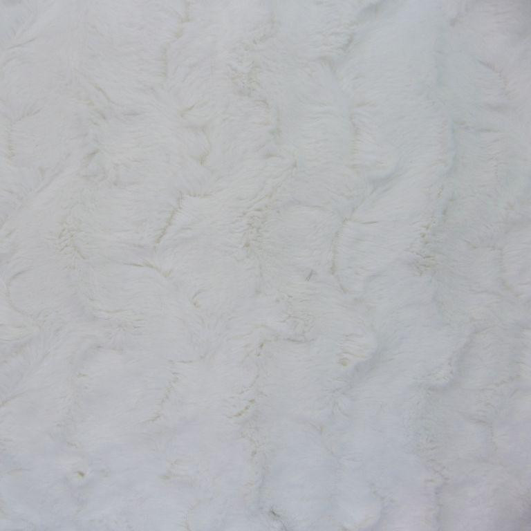 LUXURY Short Plush Faux Fur Fabric Material WAVY WHITE - CRS Fur Fabrics