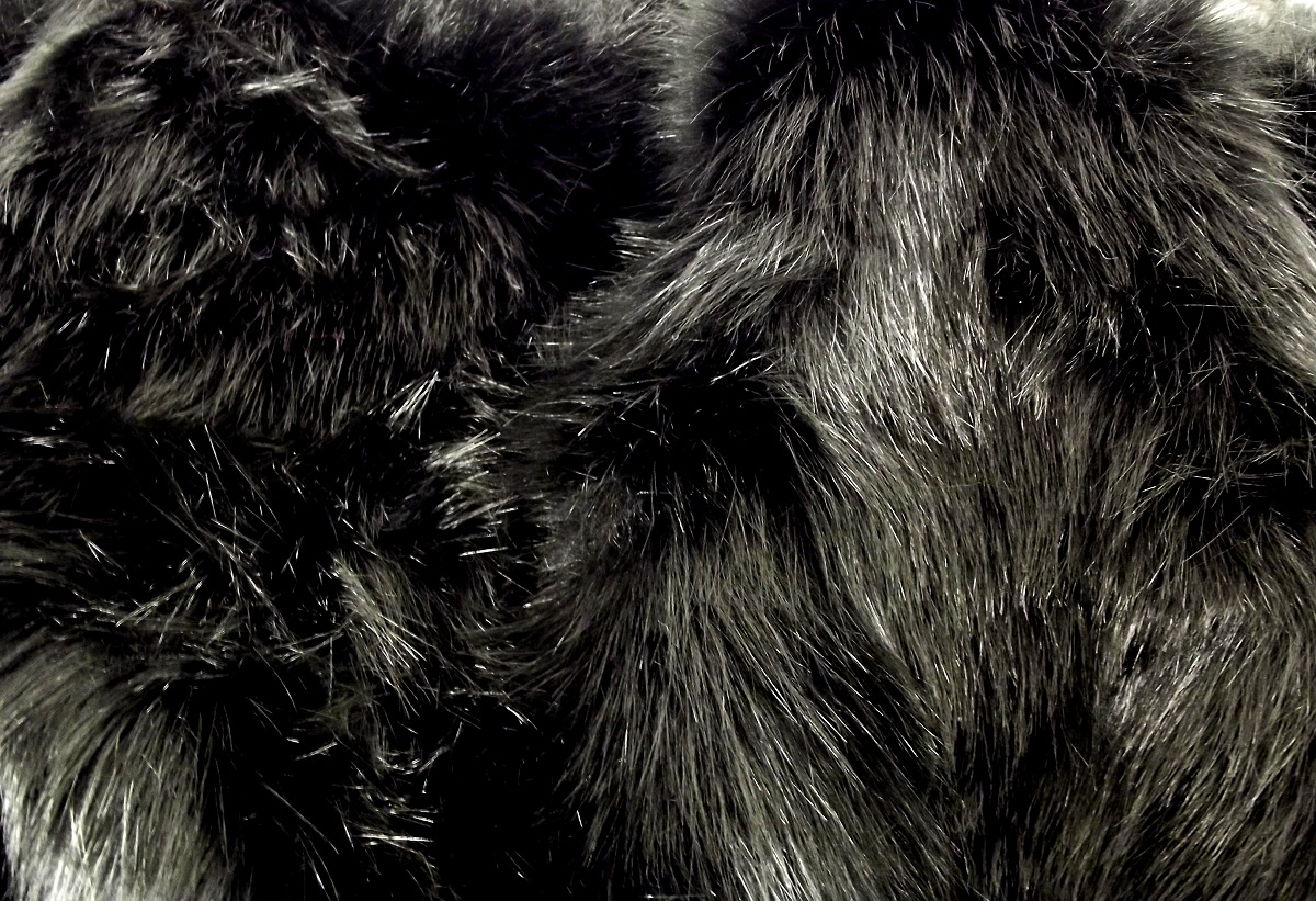 Super Luxury Faux Fur Fabric Material - SUPERIOR LONG BLACK - CRS Fur ...