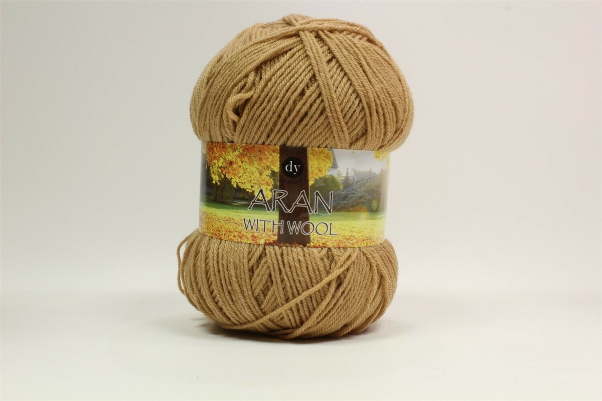 DY CHOICE Aran With Wool Knitting Yarn 100g - 625 GOLD - CRS Fur Fabrics