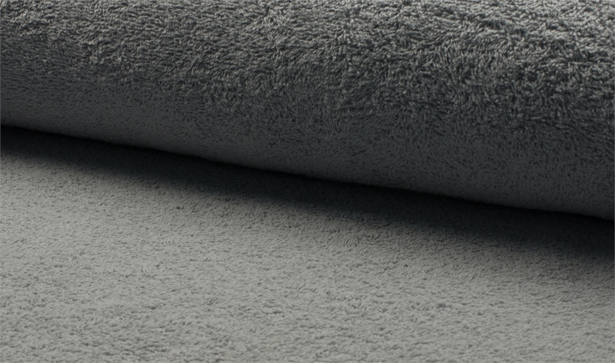 Double Sided Cotton TERRY TOWELLING Fabric Material - LT GREY - CRS Fur ...