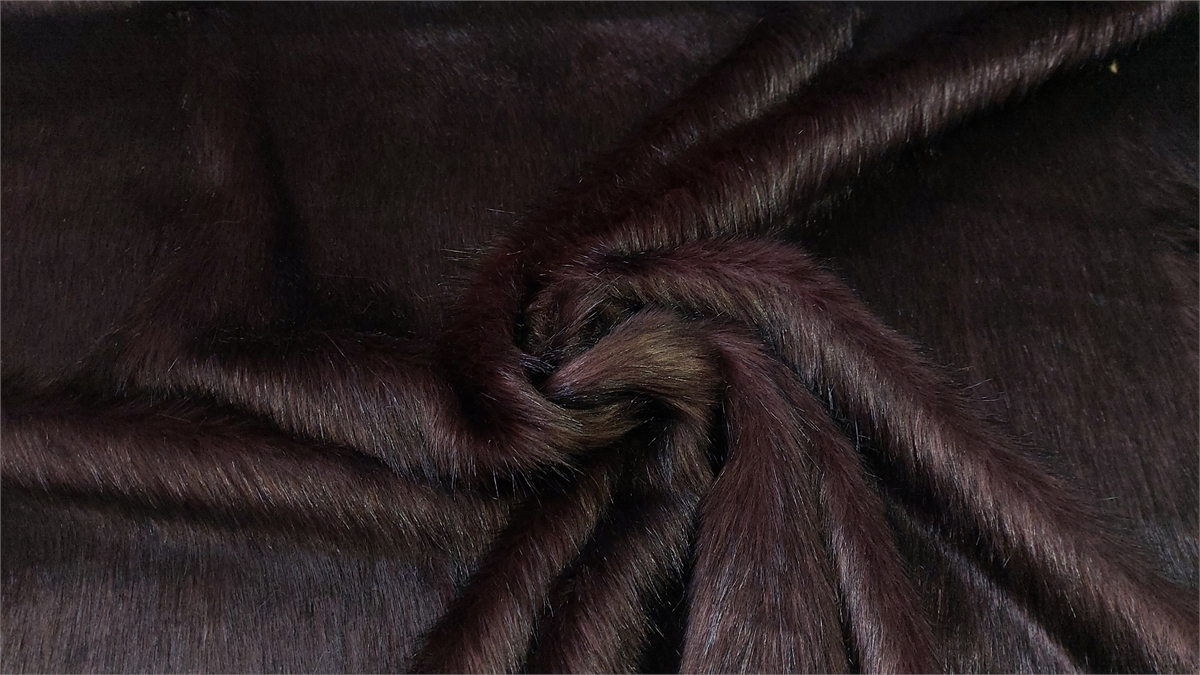 Super Luxury Faux Fur Fabric Material - LONG PILE BROWN & BLACK - CRS ...